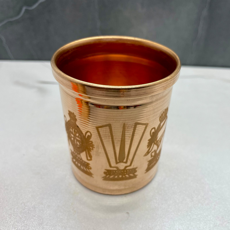 Copper Shanka ChakraNamah Design for Varalakshmi Pooja Festival (4.3 x ...